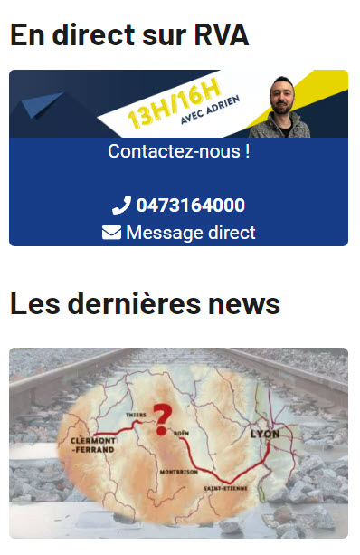Radio RVA : voie ferroviaire entre Thiers et Boën : « C’est tous ...
