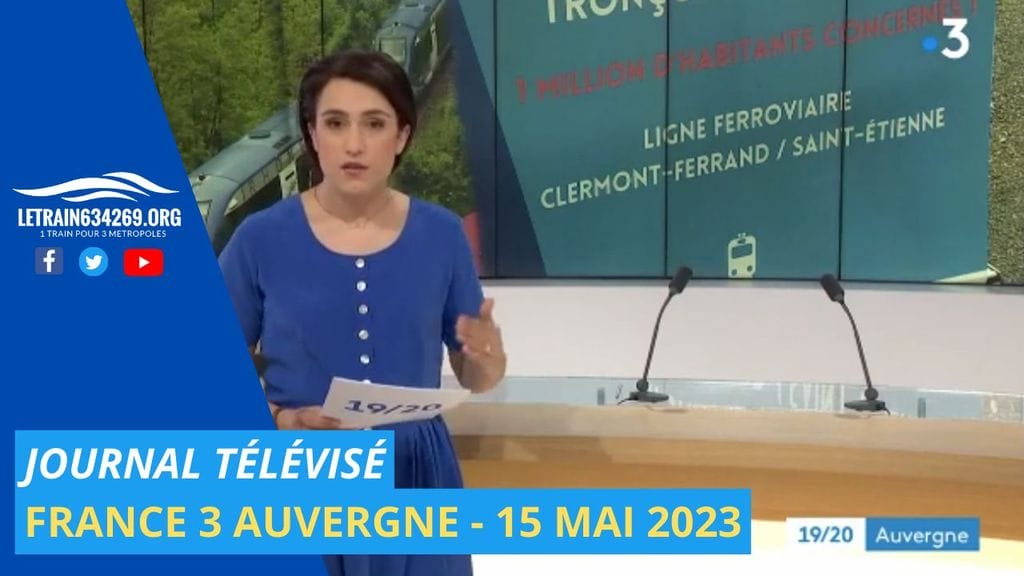 JOURNAL TÉLÉVISÉ FRANCE 3 AUVERGNE - 15 mai 2023: LA RÉGION PRÉSENTE 3 ...